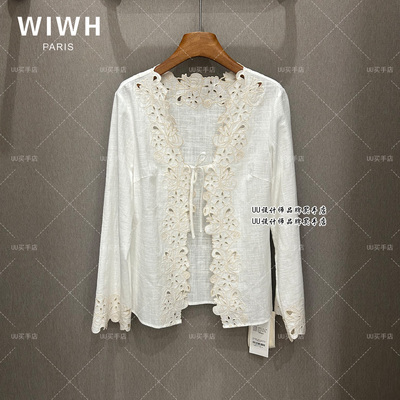 WIWH | 女装 正品实拍专柜 品牌26夏装 花边 门襟 小衫 WHHC3E246