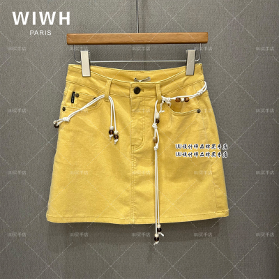 WIWH | 正品实拍女装 26春装 黄色 牛仔 短裙 半身裙 WHRP3E310