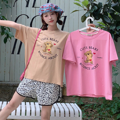 潘多拉女孩纯女纯棉卡通豹纹睡衣