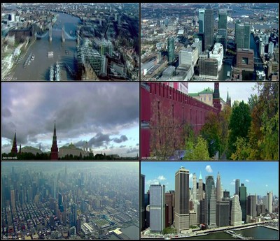 航拍伦敦泰晤士河塔桥城市风景漫游高清实拍视频素材