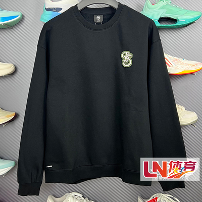 李宁卫衣 2025冬季新品BADFIVE男子加绒保暖宽松套头卫衣AWDV879