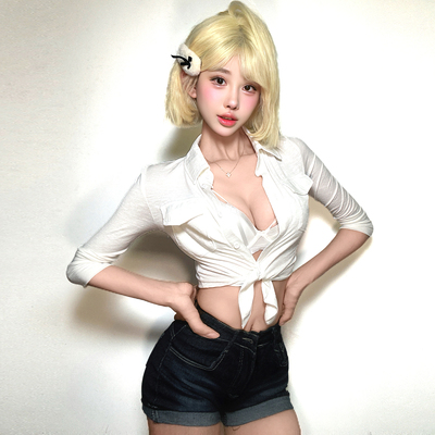 夜店酒吧DS领舞白衬衫女演出服