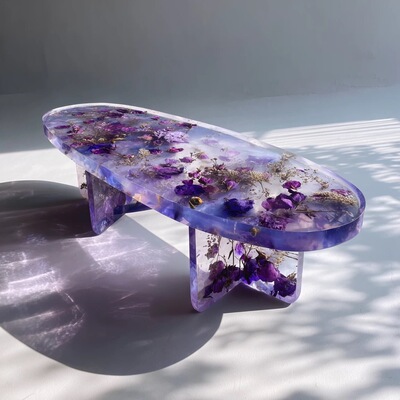 环氧树脂河流桌茶几创意个性小户型客厅家用简约现代轻奢桌072229