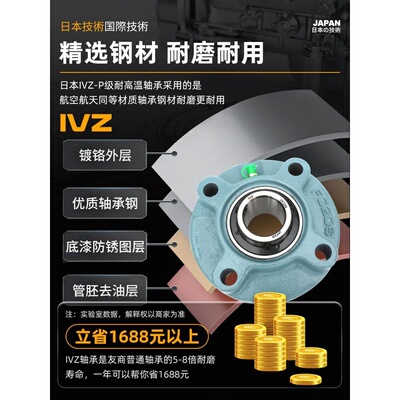 进口耐高温外球面轴承，座Ucfc204 205 206 207 208 209 210 211