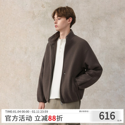 CAKUNTA蓬松柔软绵羊毛立领夹克