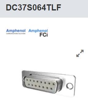 DC37S064TLF D-Sub标准连接器 37P SOCKET SOLDER BUCKET