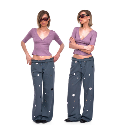 中古高智优雅7分袖T恤上衣女