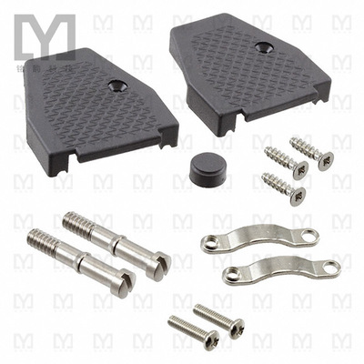 165X13029X【CONN BACKSHELL 15P 45/180DEG BLK】