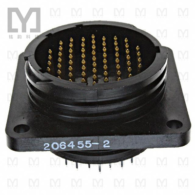 206455-2【CONN RCPT MALE 63POS GOLD SOLDER】