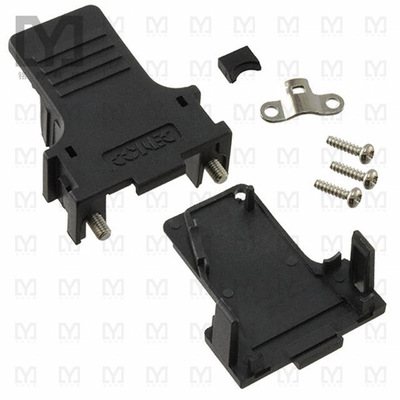 165X14559X【CONN BACKSHELL 9POS 45DEG BLACK】