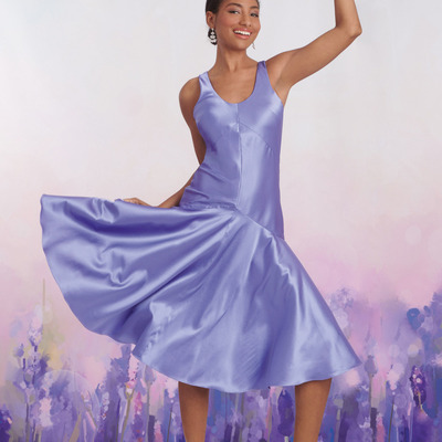 蓝花真丝素绉缎连衣裙欧美性感长裙夏季量身定制tailored dresses