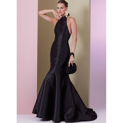 黑色真丝露背婚礼仪主持连衣裙欧美定制做party tailored dresses