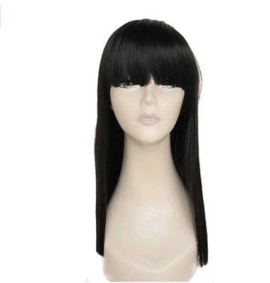 24-inch long bangs straight full of high-temperature synthet