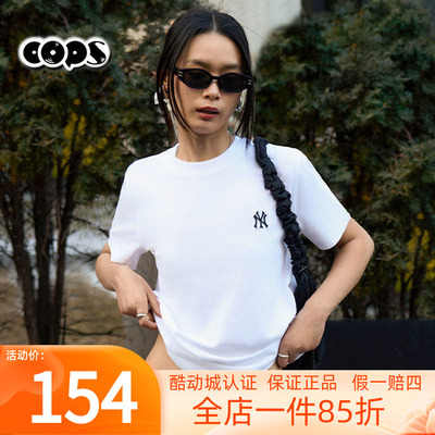 MLB短袖男女情侣半袖休闲T恤经典纯色圆领T恤夏季新款3ATSB0263