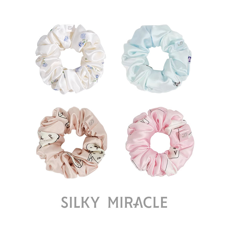 SILKY MIRACLE真丝发圈礼盒装100%桑蚕丝头花发饰七夕礼物