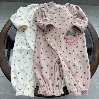 女宝长袖可爱连体衣哈衣爬服童装