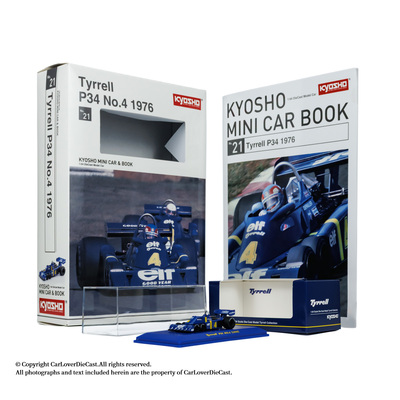 京商 1:64 中文版书中车Tyrrell P34 1976 NO.4 CLDC汽车模型摆件