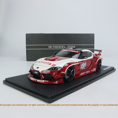 IG 1:18 LB-WORKS 丰田 Toyota Supra A90 白红配色 树脂汽车模型