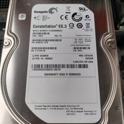 联想3.5寸SAS接口3T ST3000NM0023  3000GB 03T8335 服务器硬盘