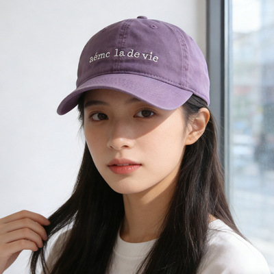 高品质54-64cm大头围韩系刺绣显脸小鸭舌帽子女百搭简约棒球帽男