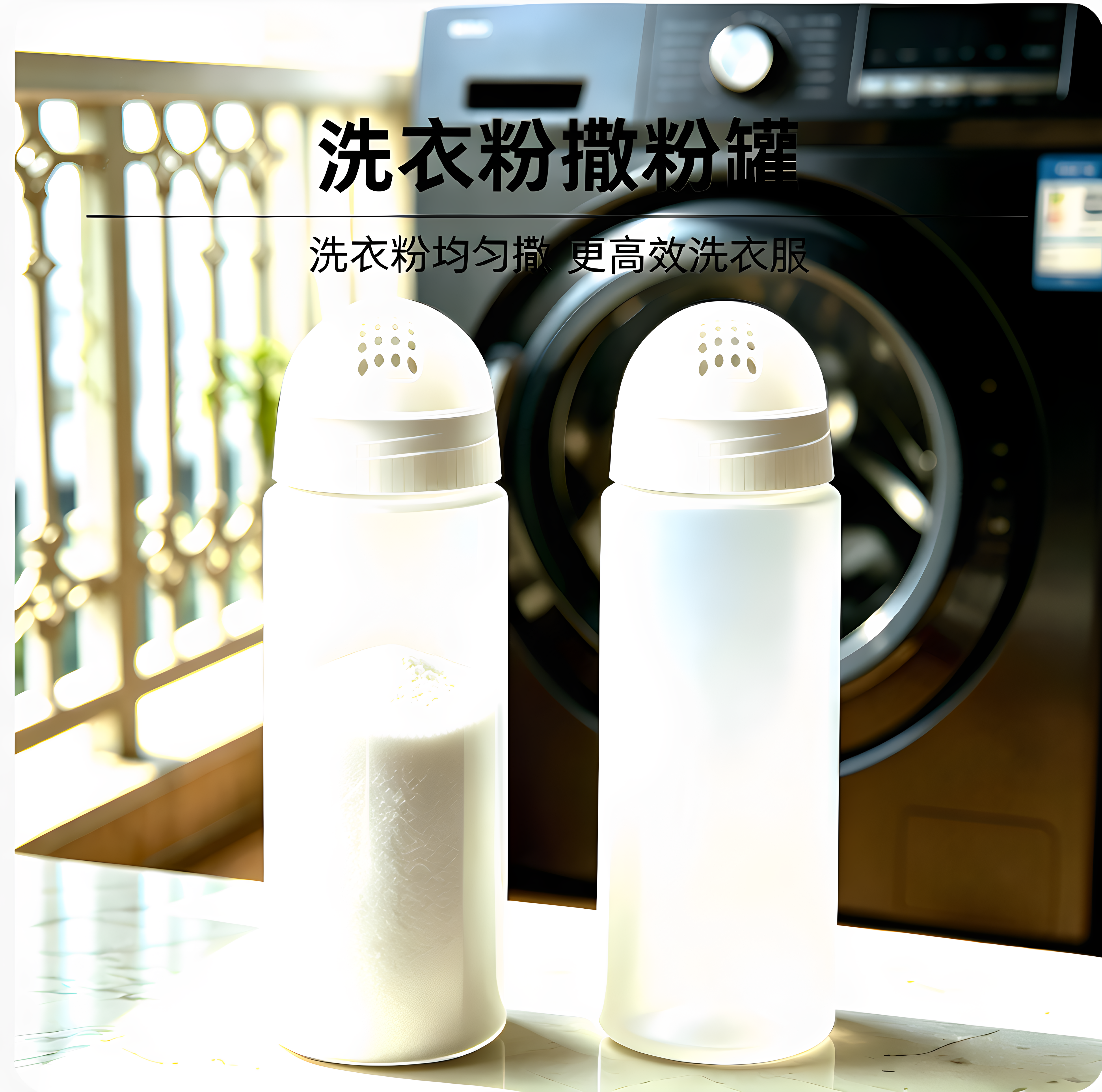 洗衣粉撒粉罐皂粉收纳盒家用防潮便携大容量密封储存盒神器