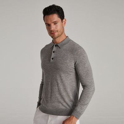 德凯佳男士长袖POLO衫