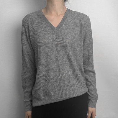 德凯佳羊绒衫V领长袖套头