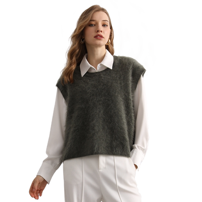 无袖dikangra/德凯佳圆领羊绒