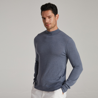 德凯佳精纺山羊绒衫半高领