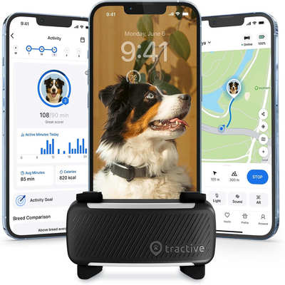 Tractive Smart Dog GPS Tracker 心率和呼吸吠叫监测狗狗追踪器
