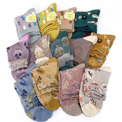 日单秋冬羊毛女袜个性百搭