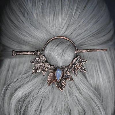 Vintage Moonstone Hair s for Women Gothic Retro Maple Crow S