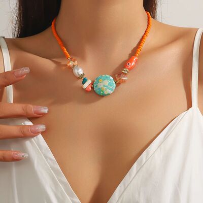 New Beaded Pendant Featuring Female Seashells Starfish Conch
