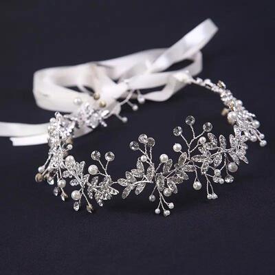 1pcs Silver-plated Hair Bands Ladies Luxury Wind White Handm