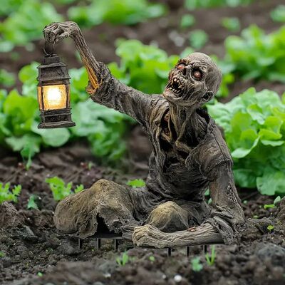 Acrylic Halloween Ground Plug Ornament Terror Zombie Lantern