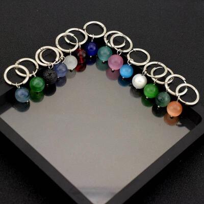 Titanium steel earrings, non fading candy colored earrings