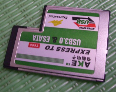 奇熊AKE笔记本Express转USB3.0+esata扩展卡ExpressCard 54mm t型