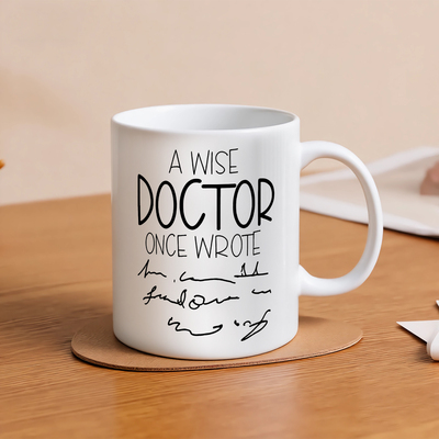 A Wise Doctor Once Wrote Mug聪明的医生一旦写字马克杯