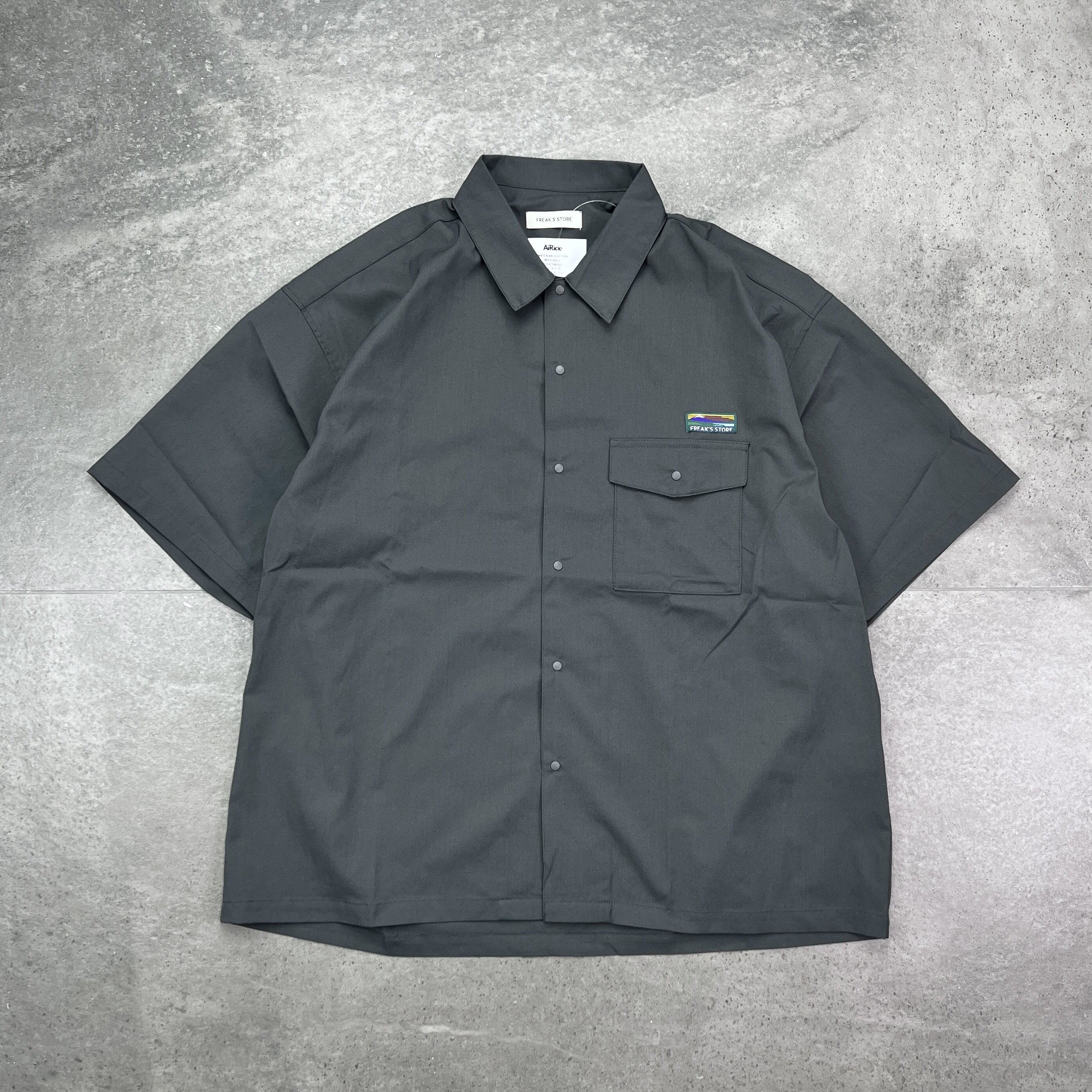 现货 FREAKS STORE AiRide 定番宽松速干透气排汗 工装短袖衬衫