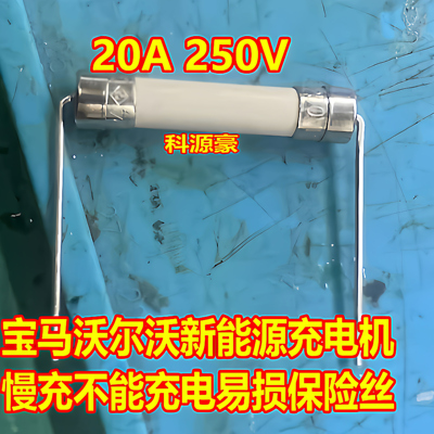 20A 250V 6*32  宝马沃尔沃新能源慢充不能充电易损陶瓷保险丝