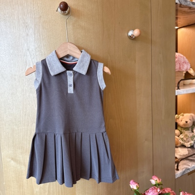 HHkids女童连衣裙儿童polo公主裙学院风2026夏季棉质裙CQZ0361
