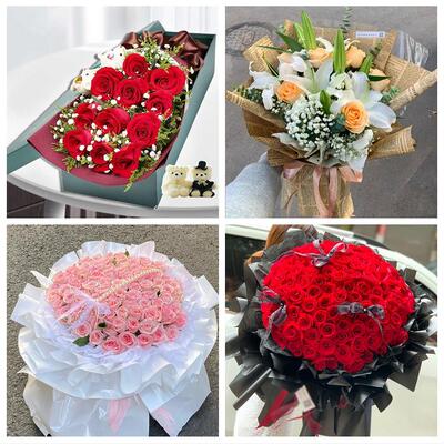 山西大同市云州区阳高县天镇县同城鲜花店送11朵33枝玫瑰表白女友