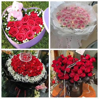 河北廊坊市安次区广阳区固安县鲜花店同城配送女朋友情人节红玫瑰