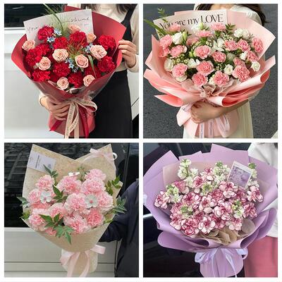 送徐州市泉山区铜山区邳州市同城鲜花店送康乃馨百合长辈生日花束