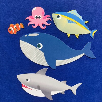 Slippery Fish 英语儿歌绘本毛毡布教具围裙剧道具