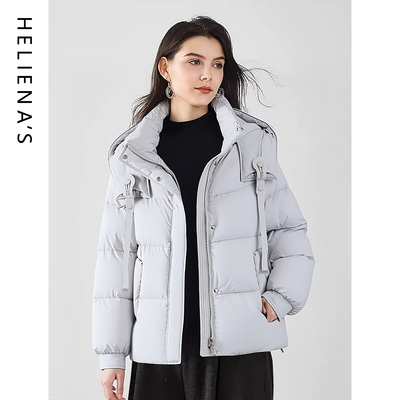 海兰丝90绒加厚保暖短款羽绒服