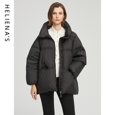 海兰丝立领面包服羽绒服