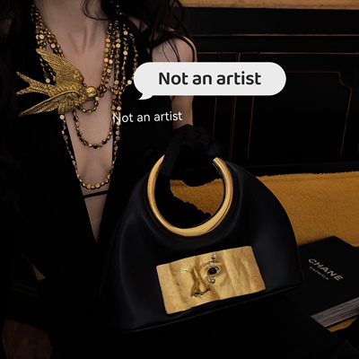 vintge复刻重工金色手工石膏树枝飞鸟燕子夸张大项链欧美复古走秀