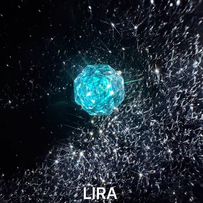 LIRA爆闪钛钢超闪超美新款显白冰蓝玫瑰切耳钉钛钢耳骨钉耳蜗钉
