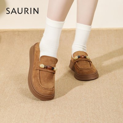 索兰复古一脚蹬全包勃肯鞋